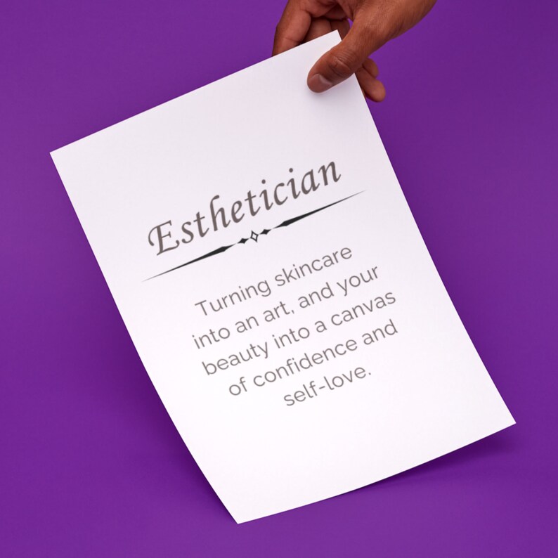 Esthetician Decor Wall Art Printable Salon Sign Esthetics Poster Spa ...