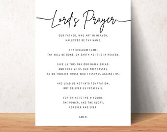 The Lord’s Prayer Poster - Etsy
