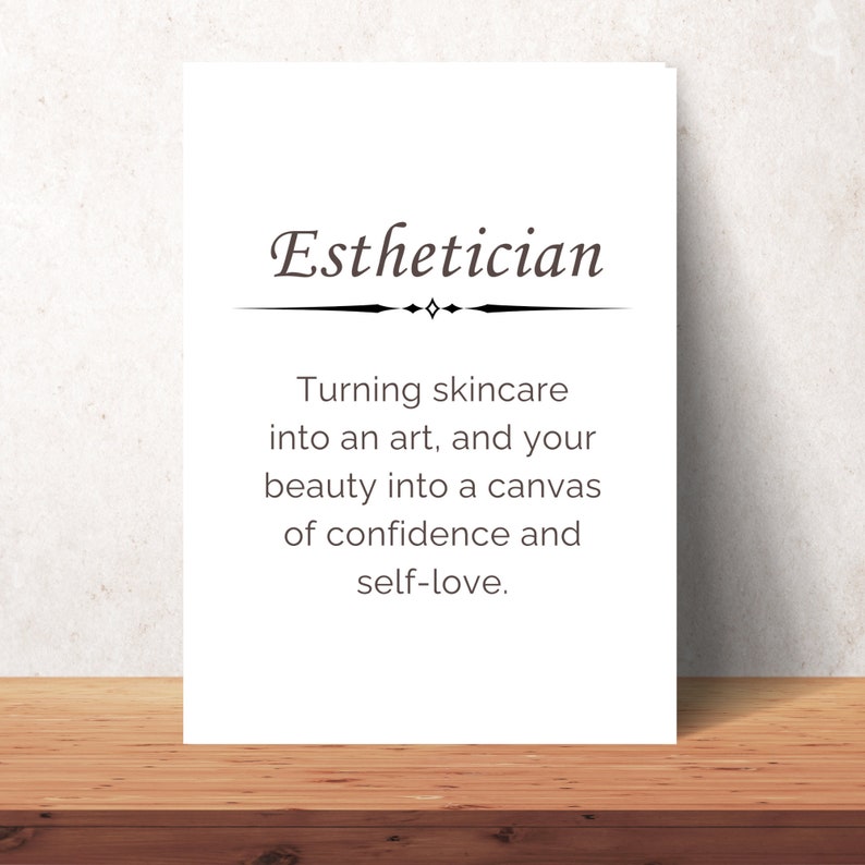 Esthetician Decor Wall Art Printable Salon Sign Spa Room Poster Beauty ...