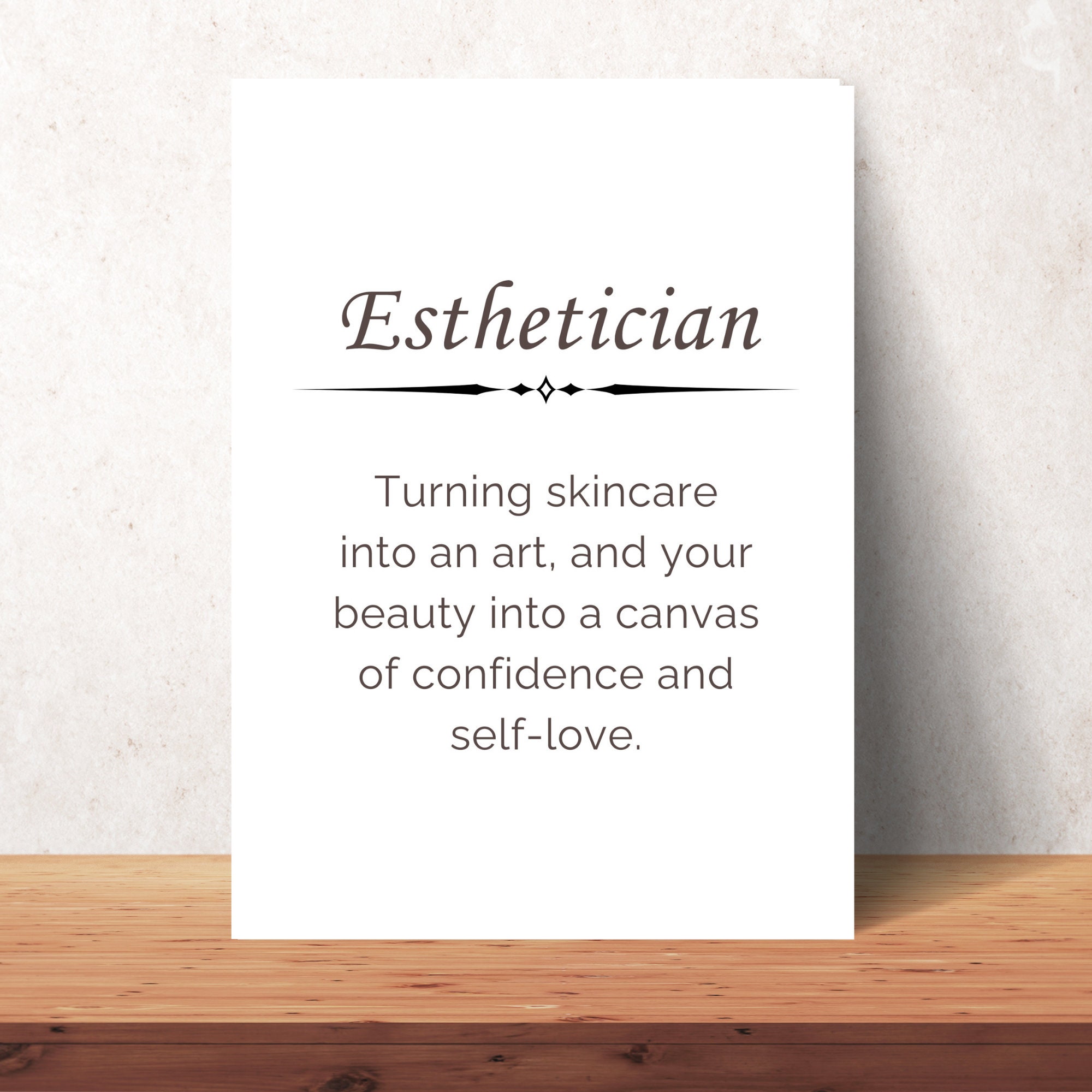 Esthetician Decor Wall Art Printable Salon Sign Spa Room Poster Beauty ...