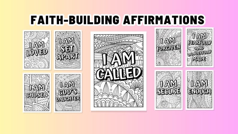 Bible Verse Coloring Pages Identity in Christ Affirmations I Am ...