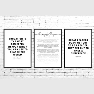 Principal Prayer Wall Art Bundle Printable Christian Principal Office ...