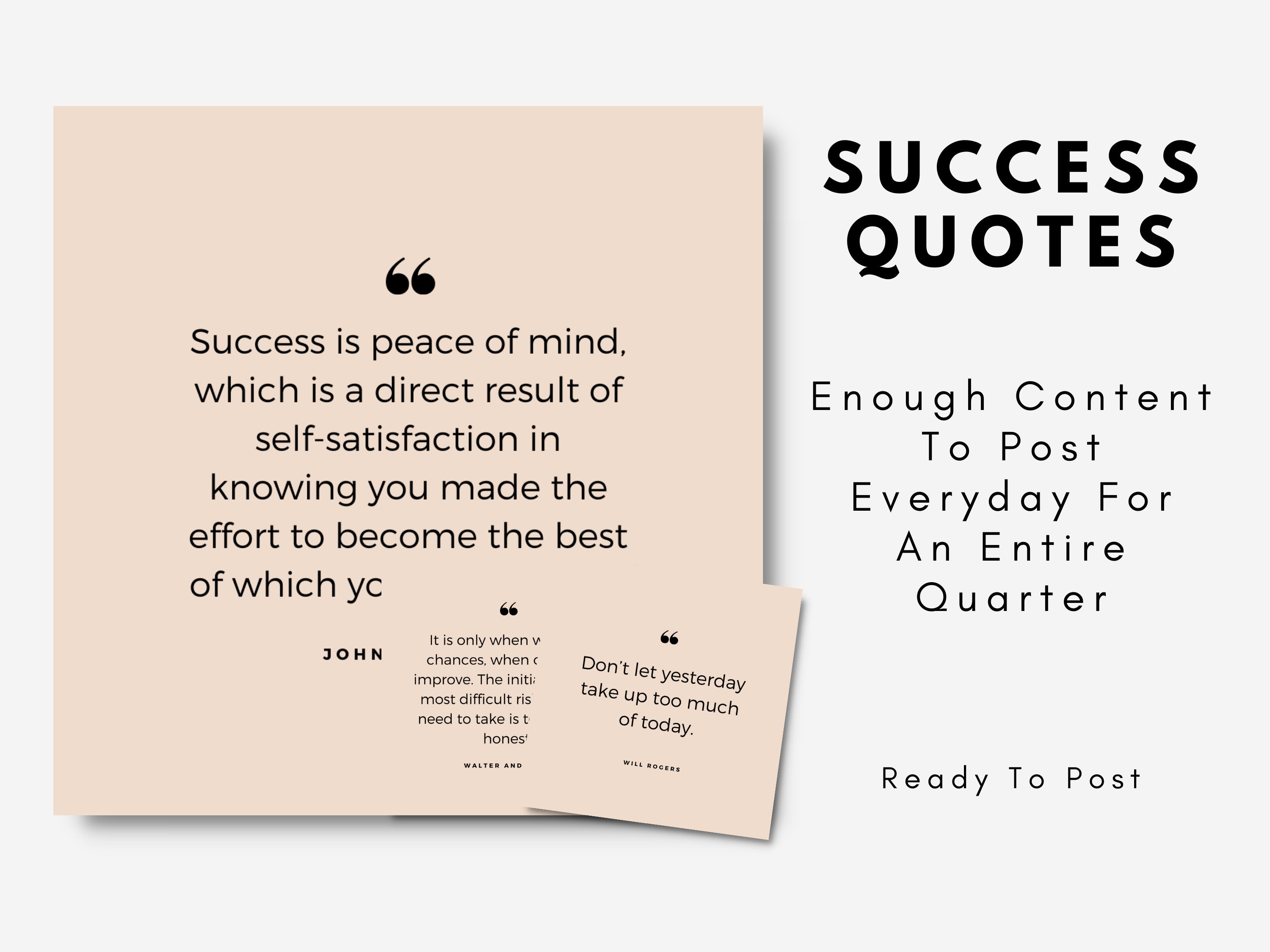 100 Beige Motivational Quotes on Success Minimalist Instagram Post ...