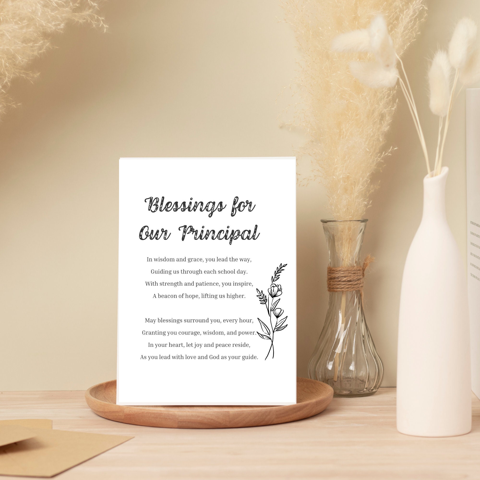 Principal Printable Prayer Wall Art Printable Poem Christian Principal ...