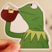 Kermit Sipping tea Sticker Decal for Laptop - Etsy