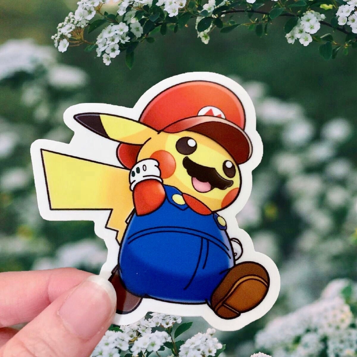 Pikachu Mario Sticker Pokemon Decal for Laptop Water - Etsy