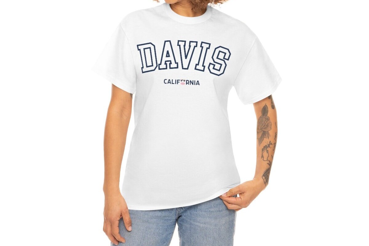 Davis Letter Block Shirt Unisex Heavy Cotton Tee UC Davis - Etsy