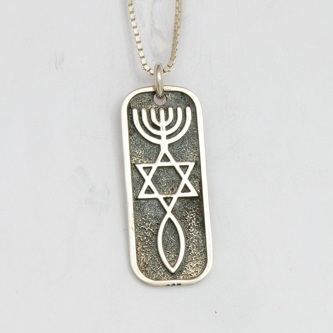 Menorah Necklace Jewish Jewelry Men Jewish Gifts for Men Jewish ...