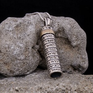 Pendant Mezuzah Necklace Jewish Gifts From Israel Prayer Blessing of ...