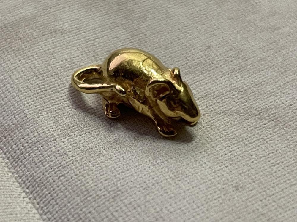 Amulet of Wealth Wallet Money Mouse Gilding Silver 18k Tiny - Etsy