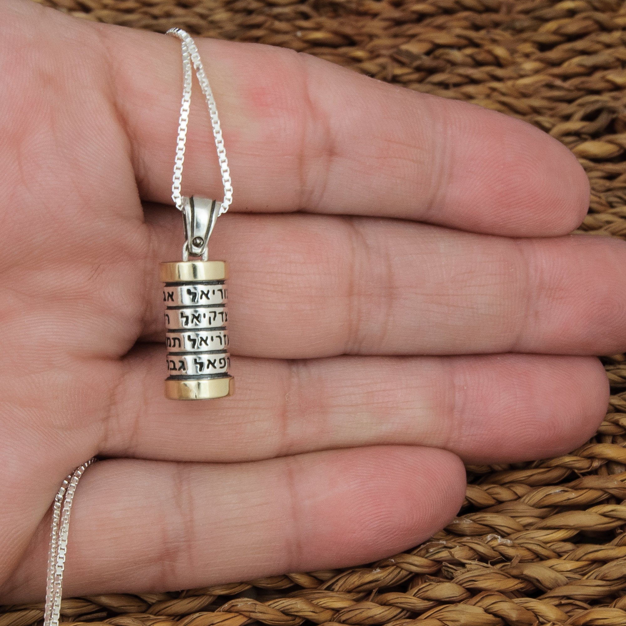 Mezuzah Necklace Pendant Jewish Gifts for Women Kabbalah Jewelry for ...