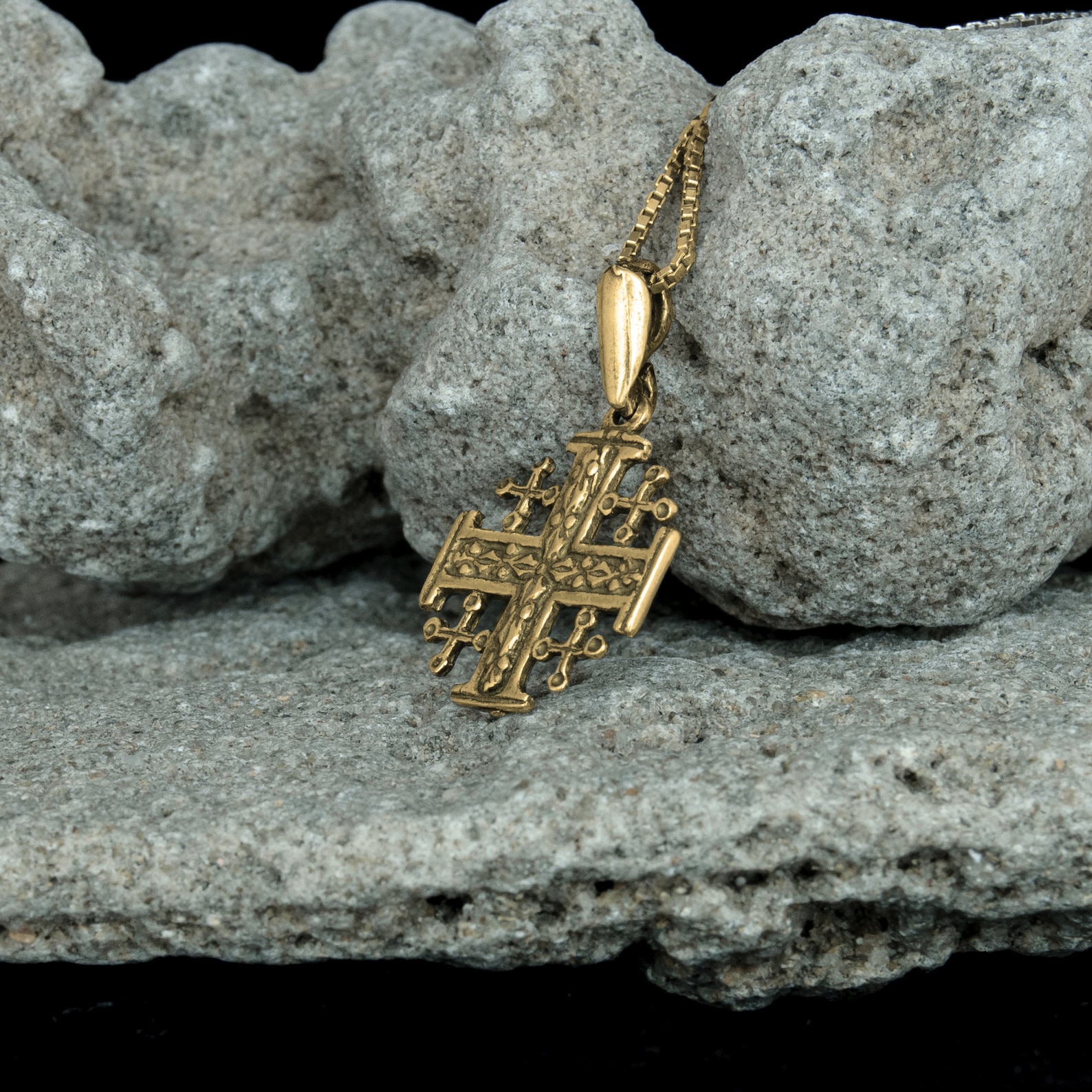 Jerusalem Cross Gold Pendant Jewish Gifts From Israel Crusader Cross ...