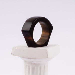 Round Smooth Oryx Horn Ring, 4-sided Antelope Horn Shofar Israel ...