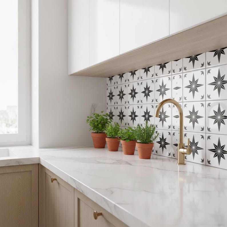 Tile Stencil - Design 04 - Reusable Pattern for Walls, Counters, and ...
