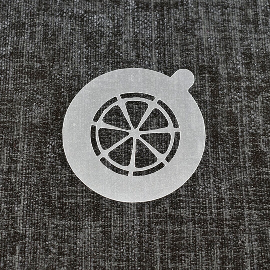 Reusable 'citrus Slice' Coffee Stencil. High Quality Strong 350 Micron ...