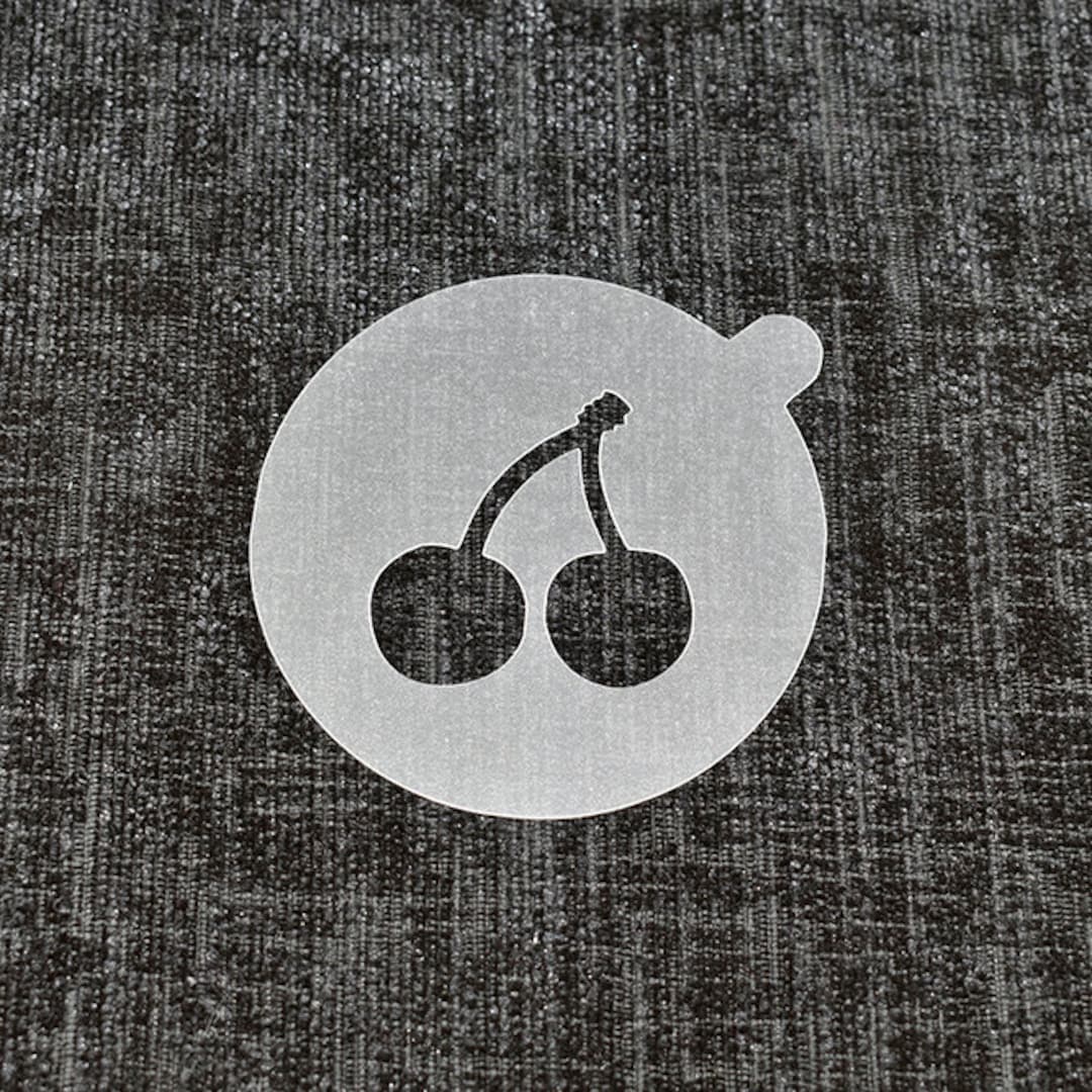 Reusable 'cherries' Coffee Stencil. High Quality Strong 350 Micron ...