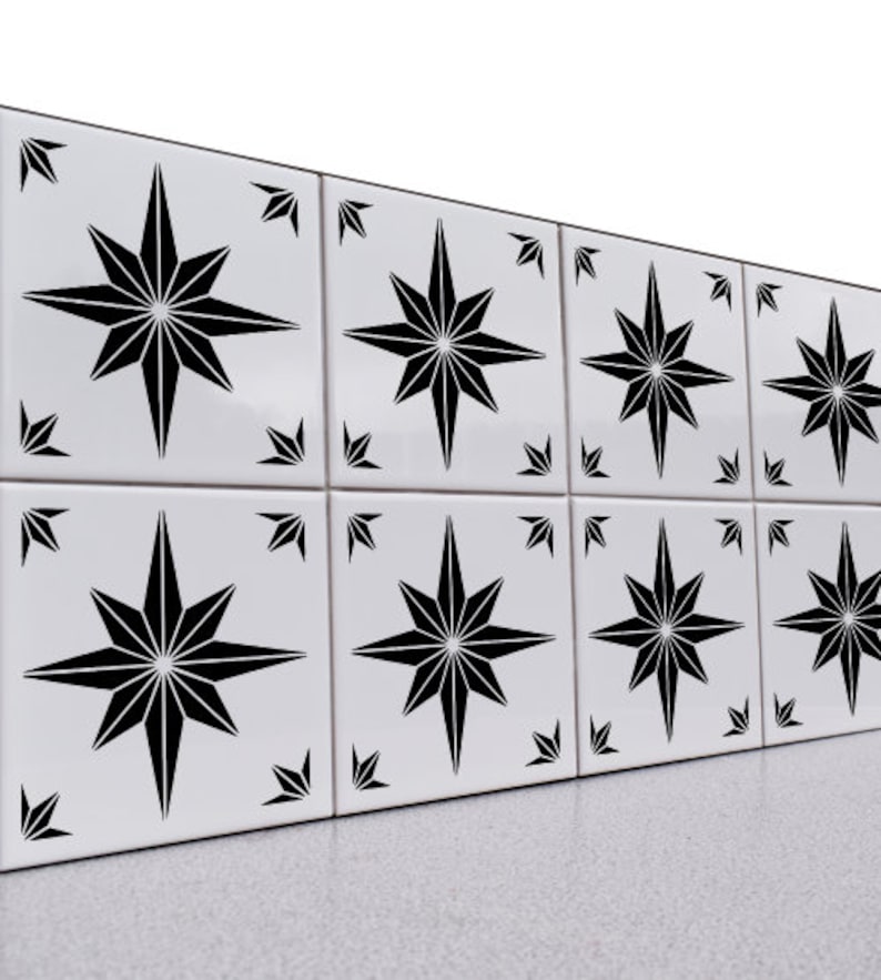 Tile Stencil - Design 04 - Reusable Pattern for Walls, Counters, and ...