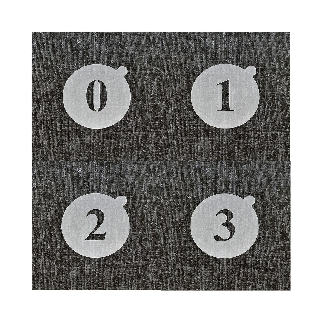 Number Coffee Stencils - Choose a Design (sold Individually) - Reusable ...