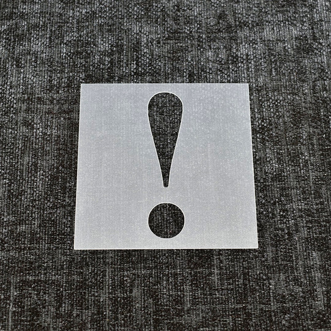 Exclamation Mark Stencil - Reusable Stencil for Crafts, DIY, Baking - Etsy