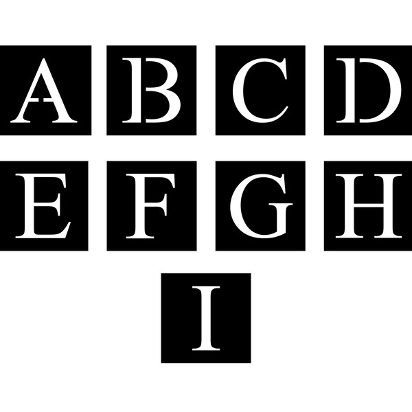 Reusable Alphabet Stencils - Etsy UK