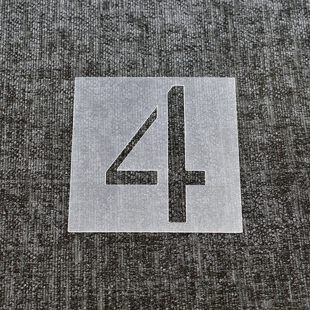 Number 4 Stencil - Reusable Stencil for Crafts, DIY, Baking - Etsy