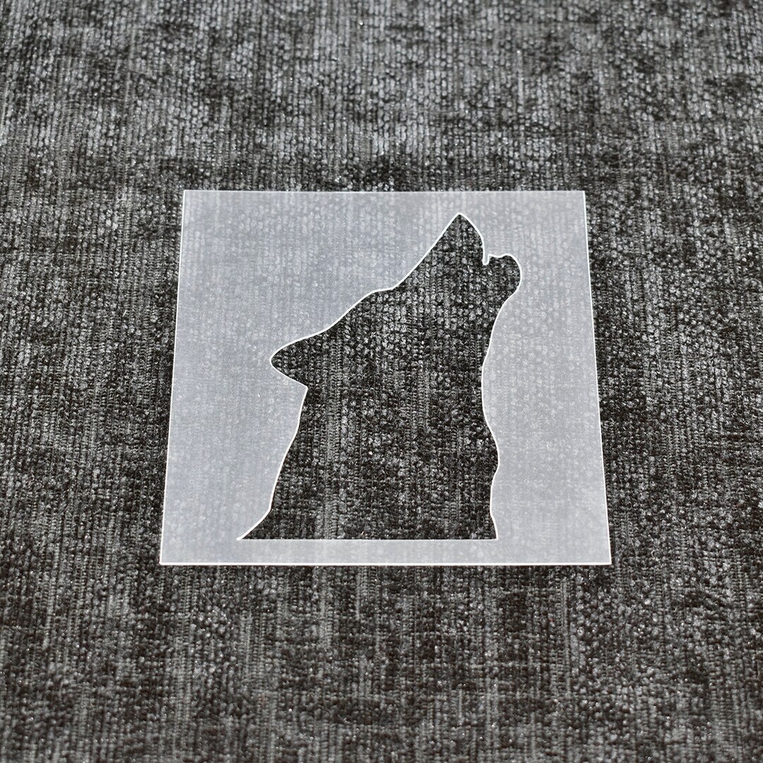 Howling Wolf - Reusable Halloween Stencil - High Quality Strong 350 ...