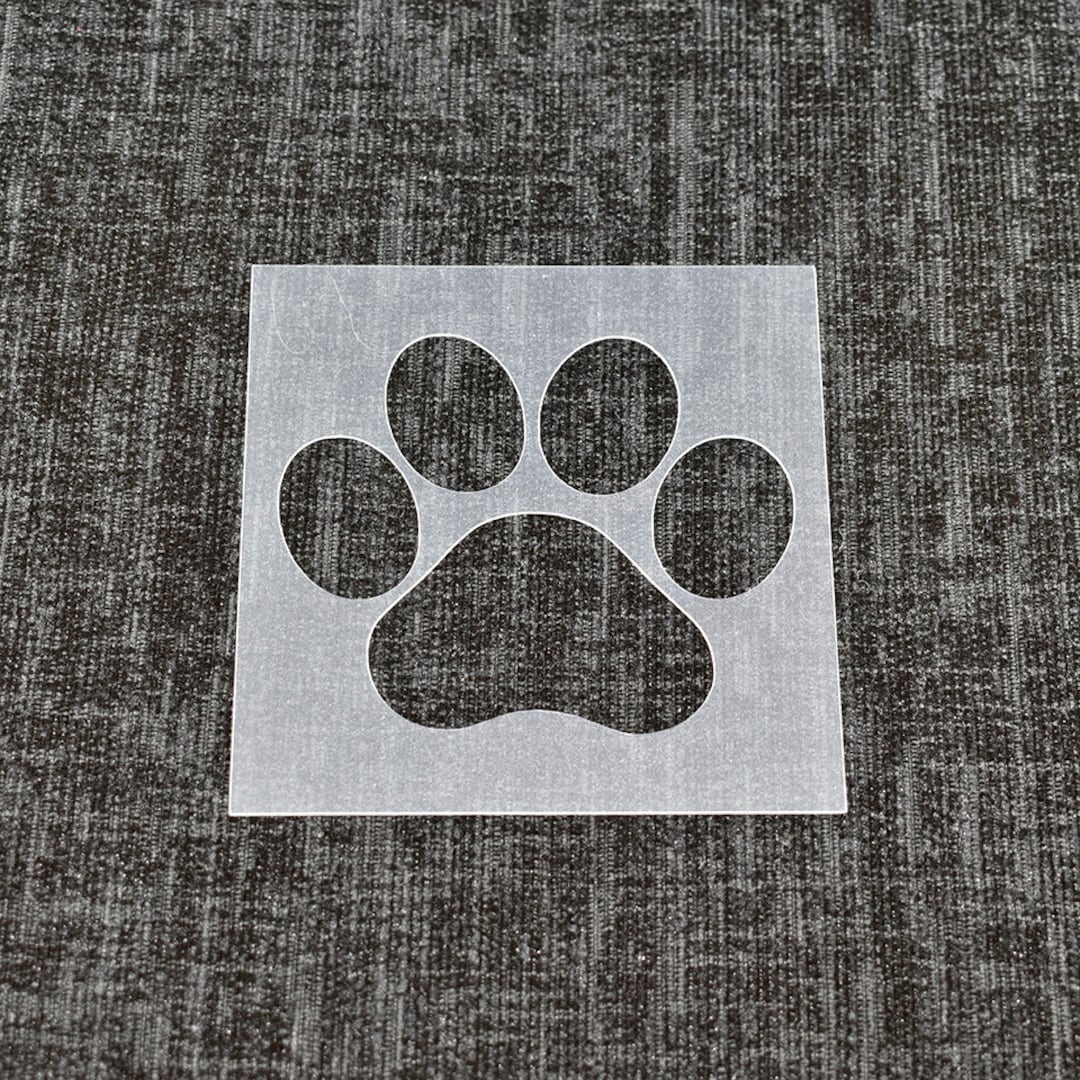 Paw Print - Reusable Stencil - High Quality Strong 350 Micron Stencils ...