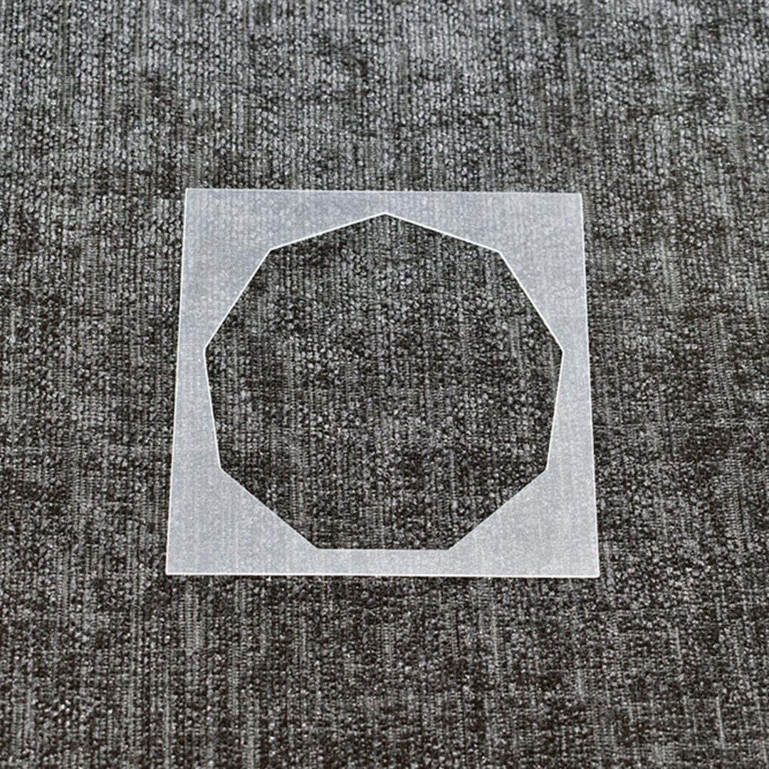 Nonagon Shape Stencil Reusable Stencil. High Quality Strong 350 Micron ...