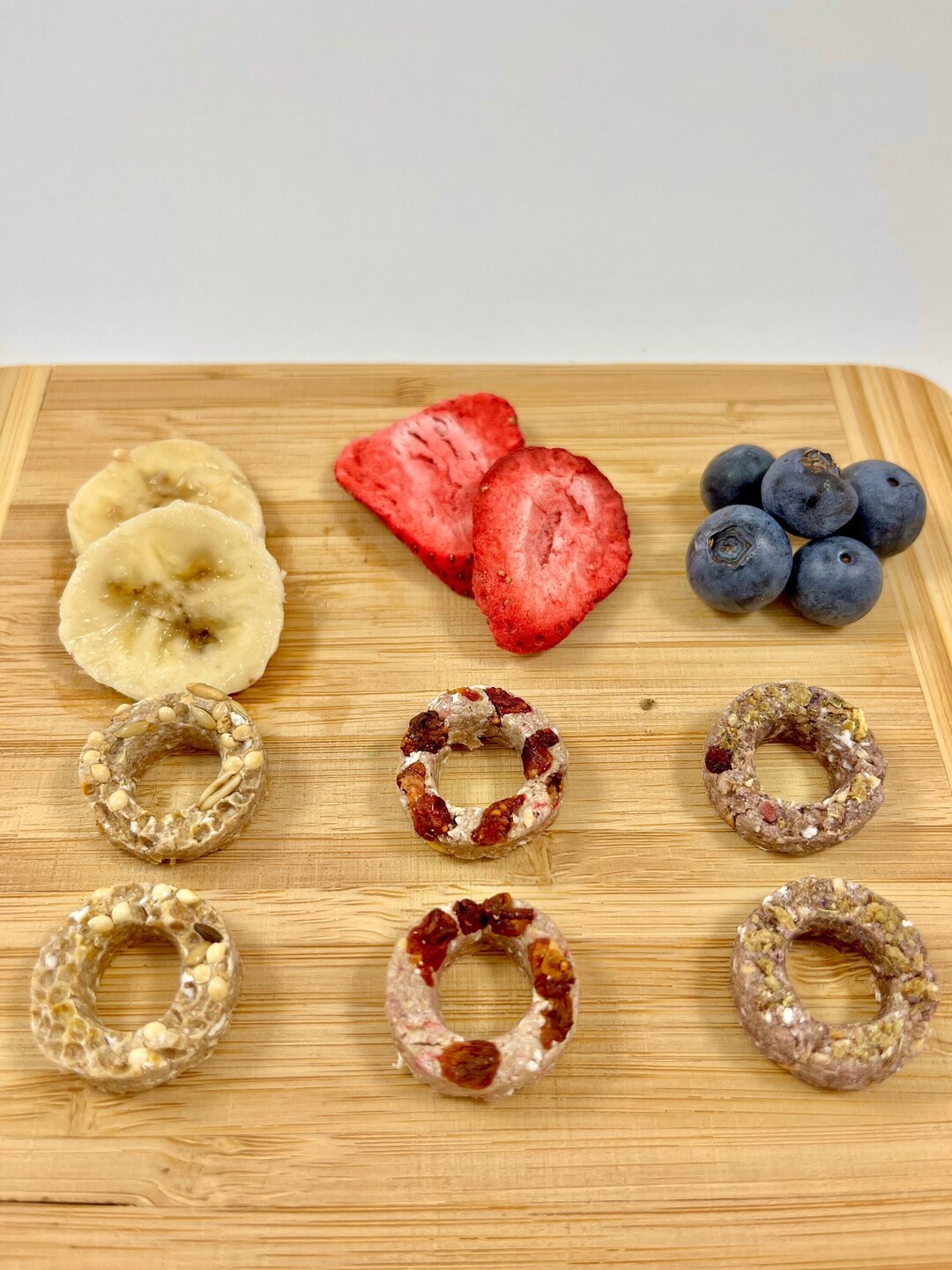 Donut Hamster Treats Made With Strawberry, Blueberry, and Banana for ...