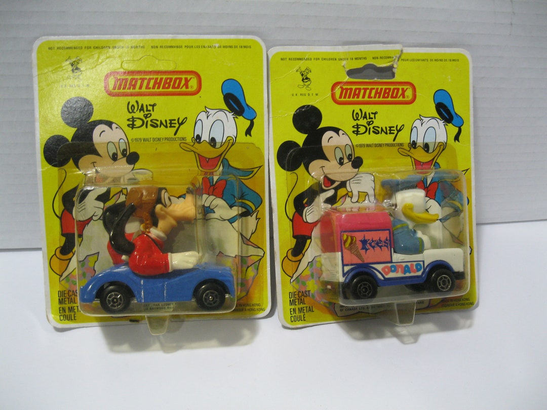 Vintage Matchbox 1/64 Scale Goofy and Donald Duck Vehicles Disney ...