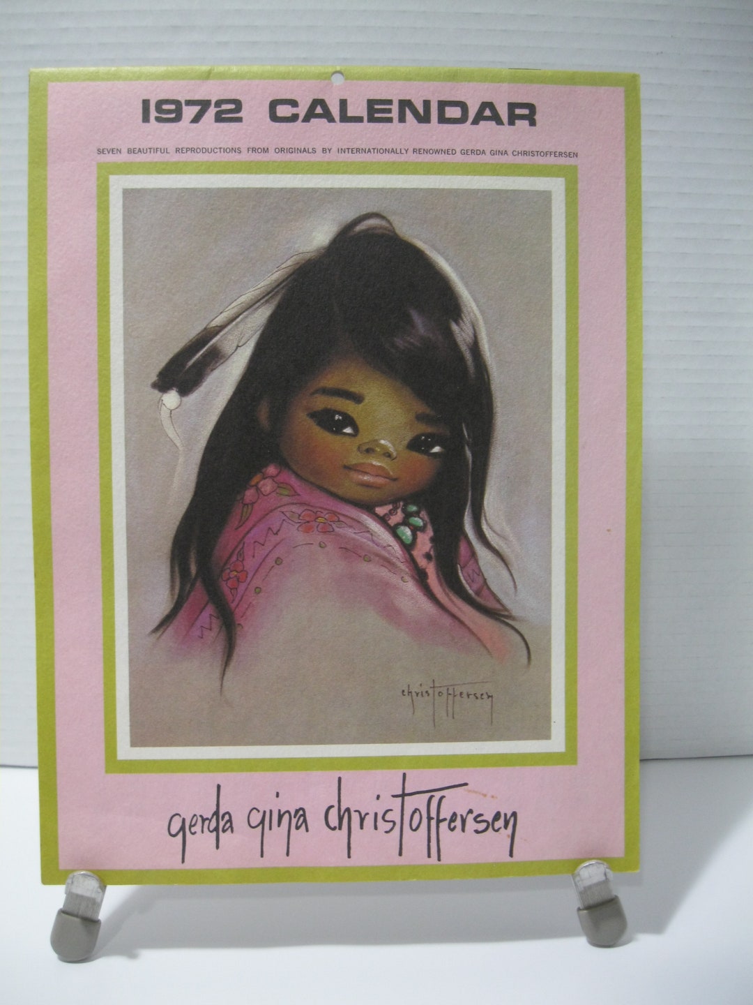Vintage 1972 Native/first Nations Calendar by Gerda Gina Christoffersen ...