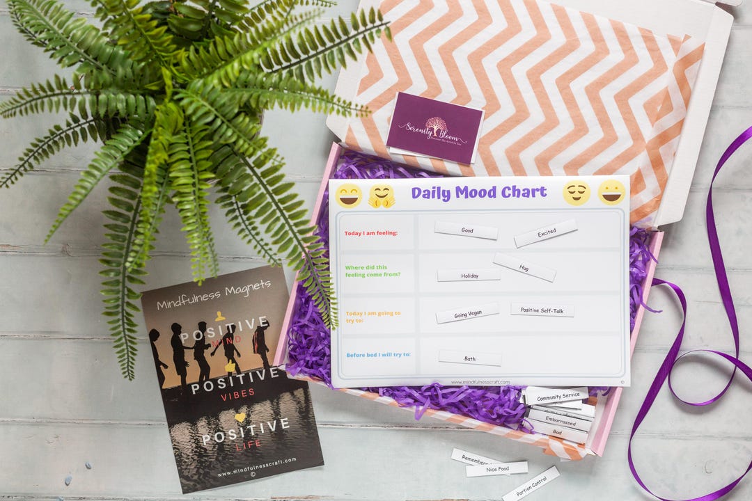 Magnetic Daily Mood Chart | A4 Mood Tracker Magnet | Mental Wellness ...