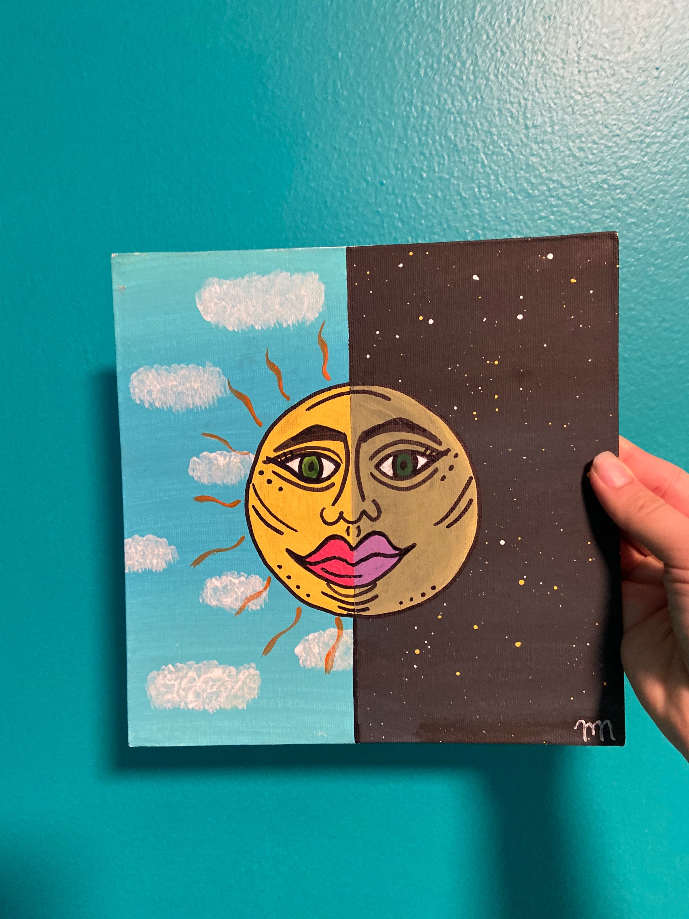 Sun & Moon Painting - Etsy