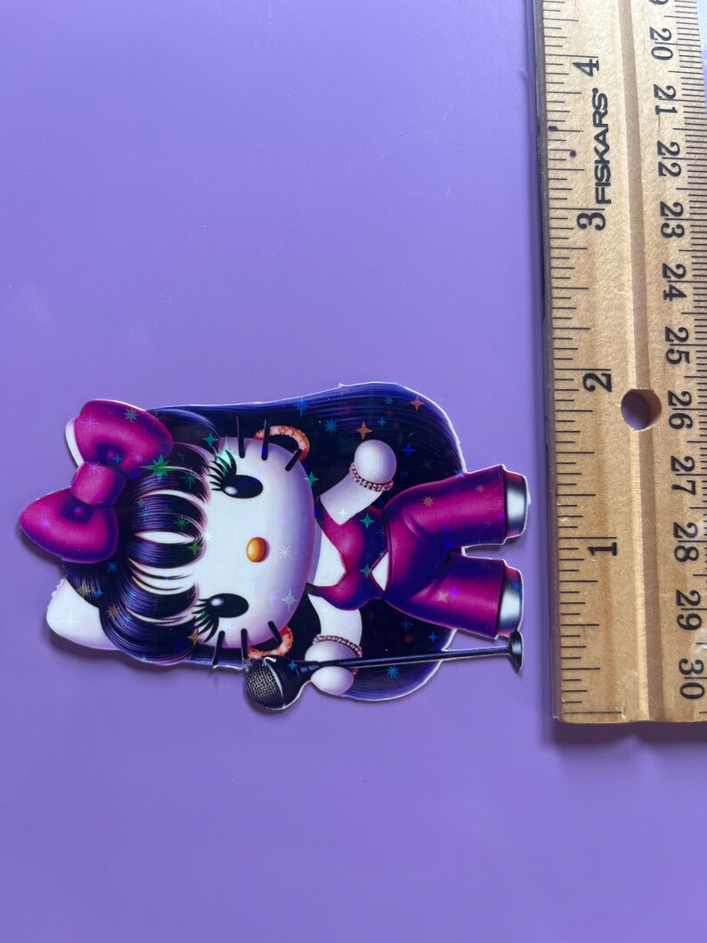 Hello Selena Kitty Kawaii Glitter Holographic Sticker - Etsy