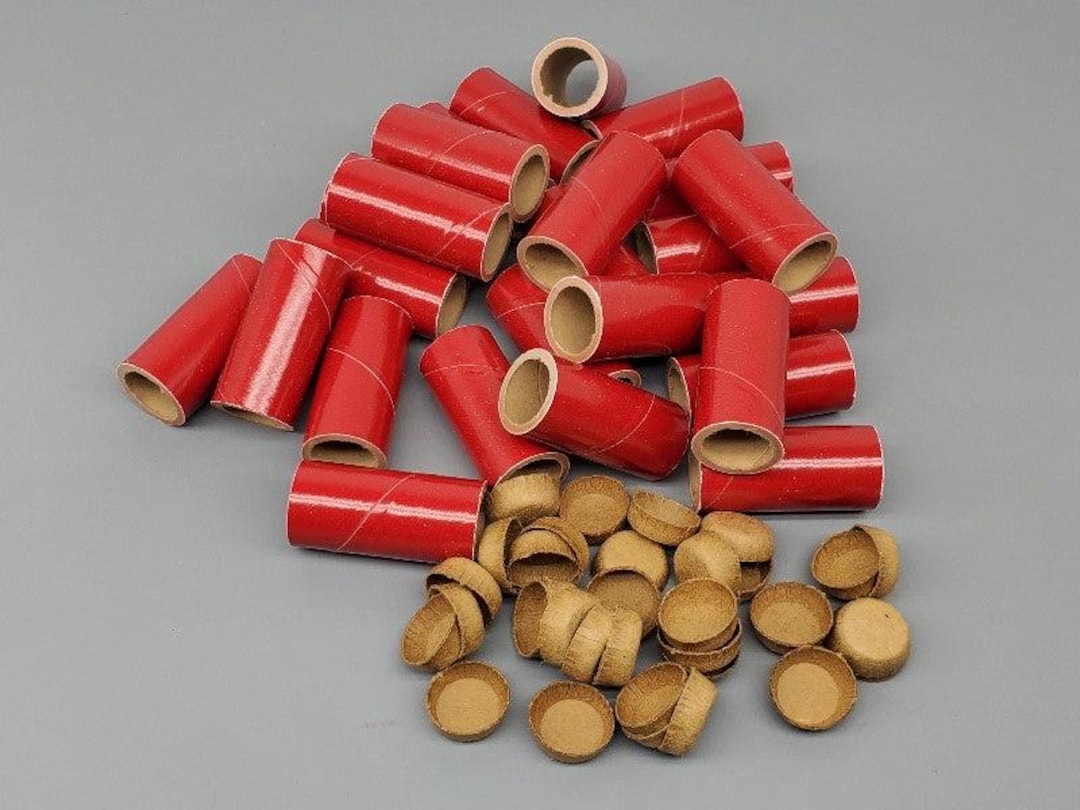 25pc M80 Fireworks Gloss Red Pyro Tubes and End Plugs 9/16" X 1-1/2" X ...