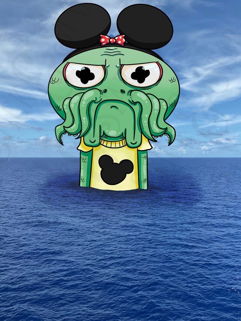 Cthulhu Not so Happy Fan Art Print - Etsy