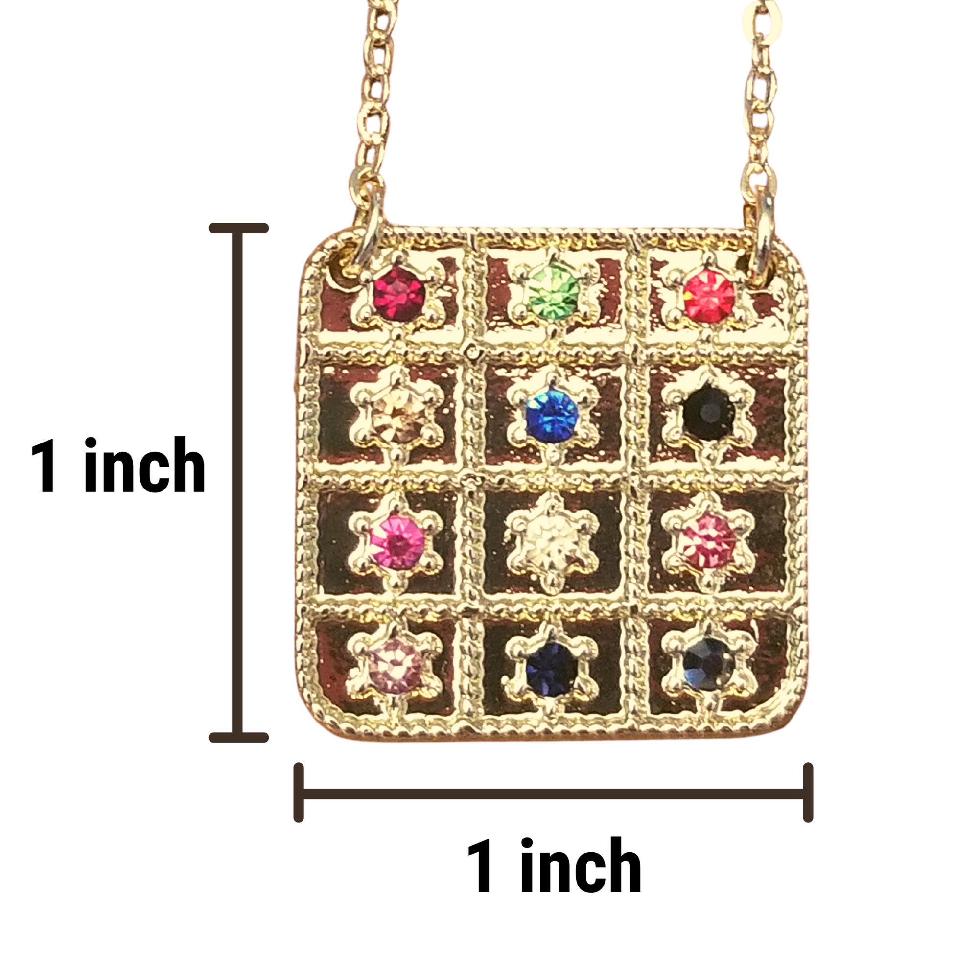 12 Tribes of Israel Necklace High Priest Breastplate Necklace 14K Gold ...
