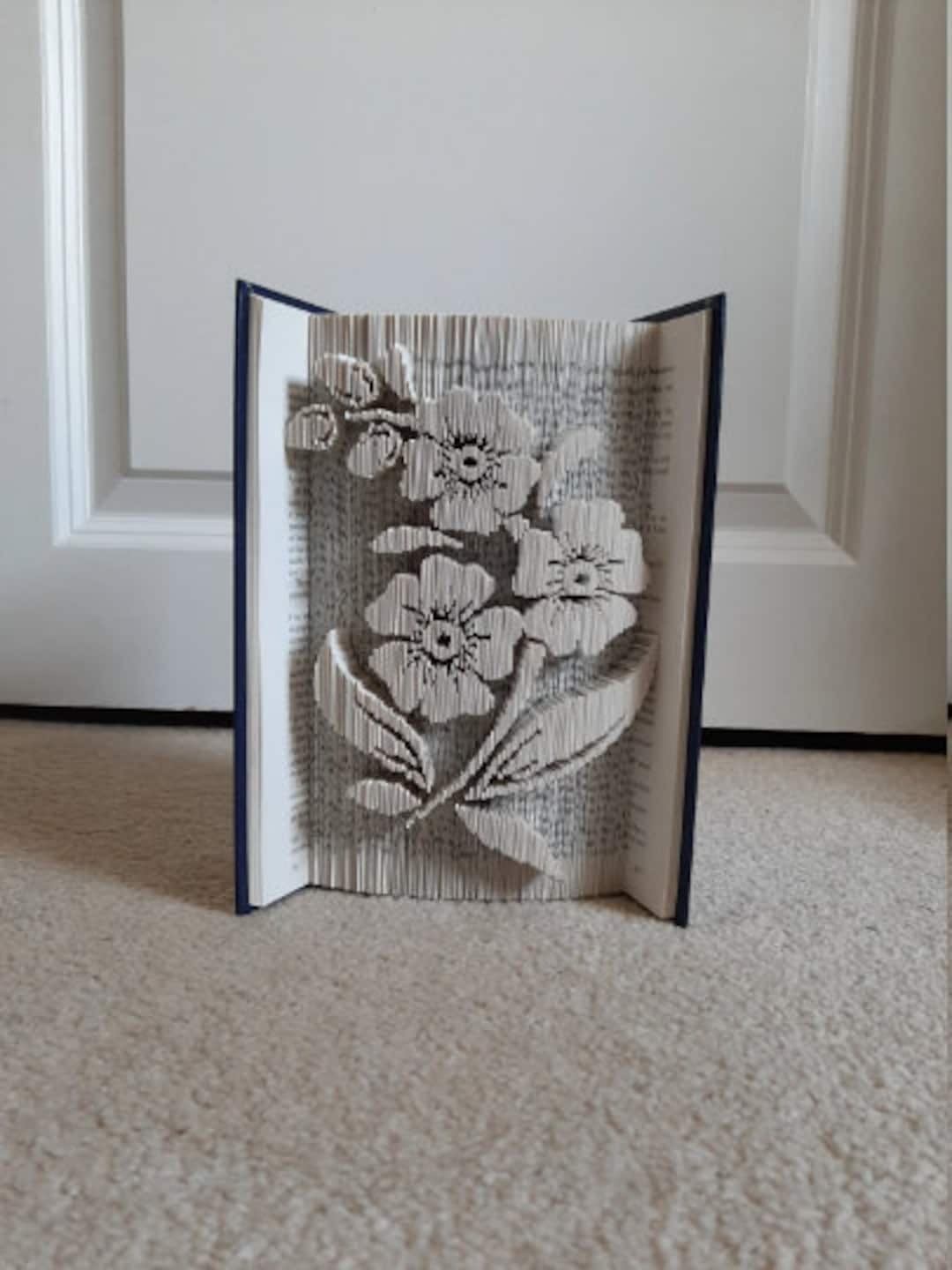 Pattern Only - Flowers Book Folding - Cut and Fold - Book Folding ...