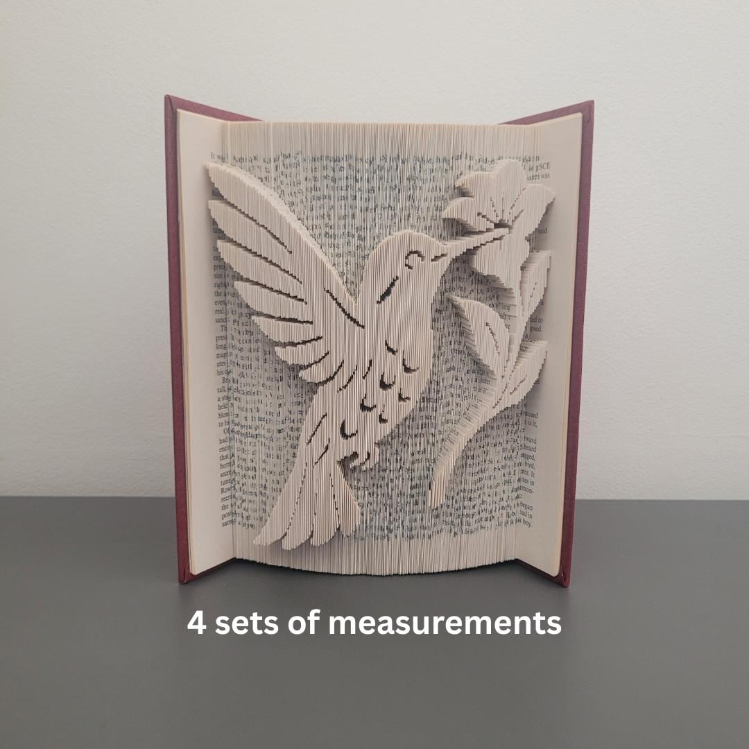 Pattern Only - Hummingbird and Flower Book Folding - Cut and Fold ...