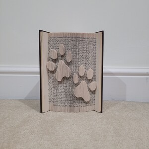 Pattern Only - Paw Print Book Folding - Cut and Fold - Book Folding ...