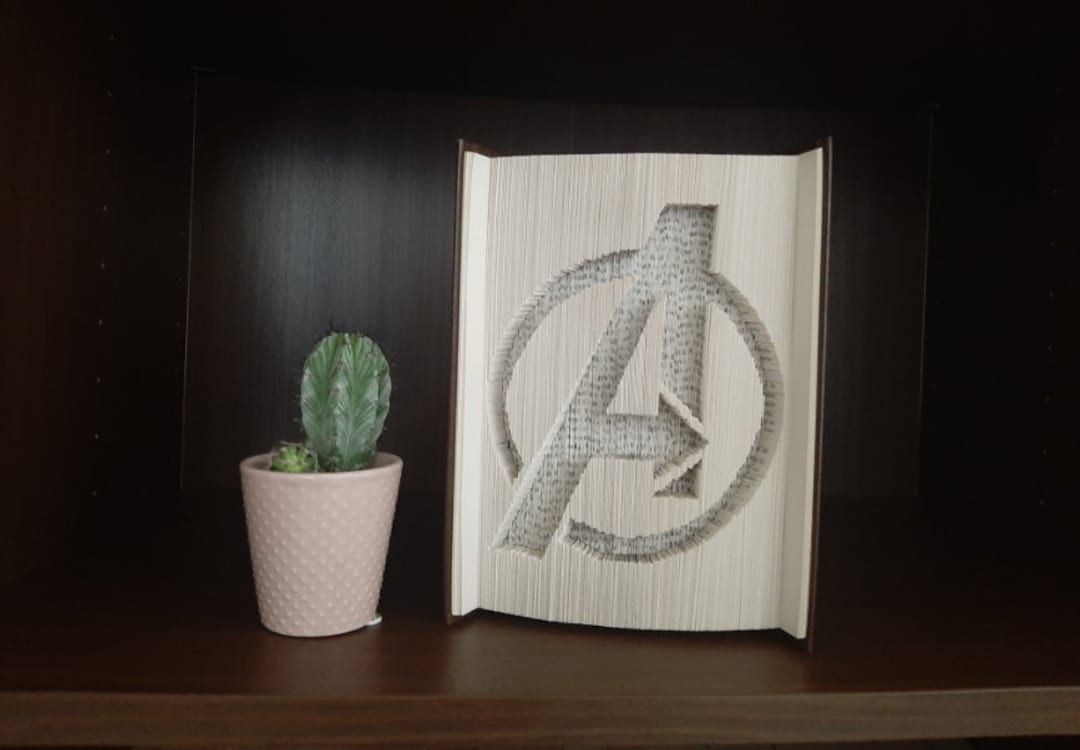 Pattern Only - Avengers Logo Book Folding Art - Cut and Fold - Marvel ...
