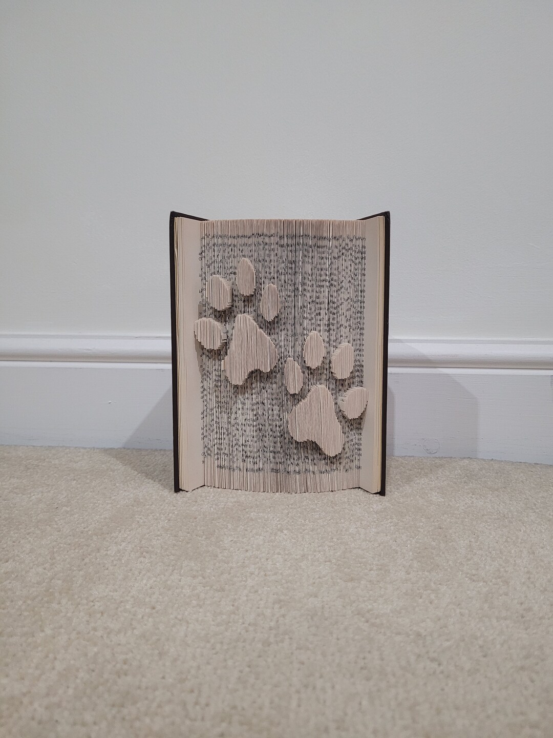 Pattern Only - Paw Print Book Folding - Cut and Fold - Book Folding ...