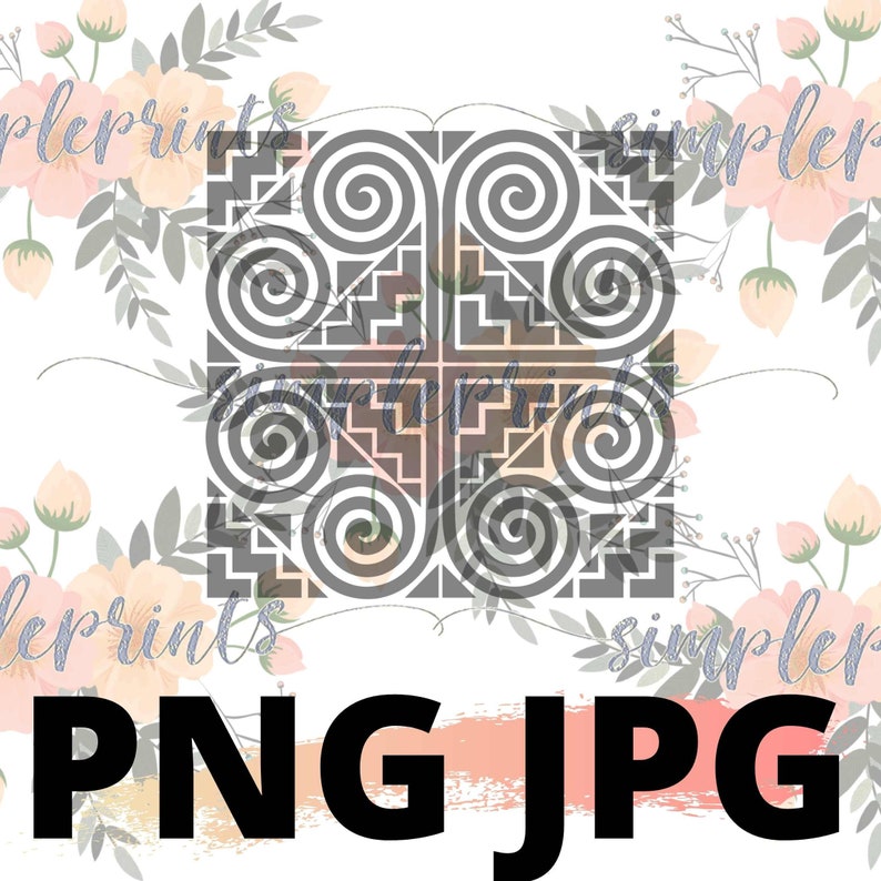 Hmong Design Hmong Digital Hmong Print Hmong Heart Pattern - Etsy