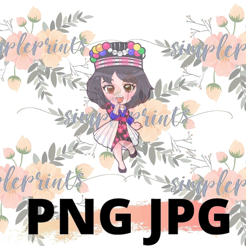 Hmong Design, Hmong Digital, Hmong Print, Hmong Girl 19 - Etsy