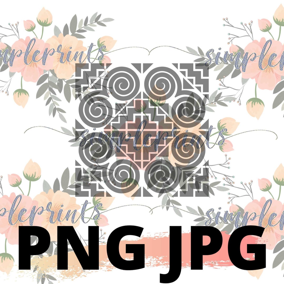 Hmong Design, Hmong Digital, Hmong Print, Hmong Snail Pattern - Etsy