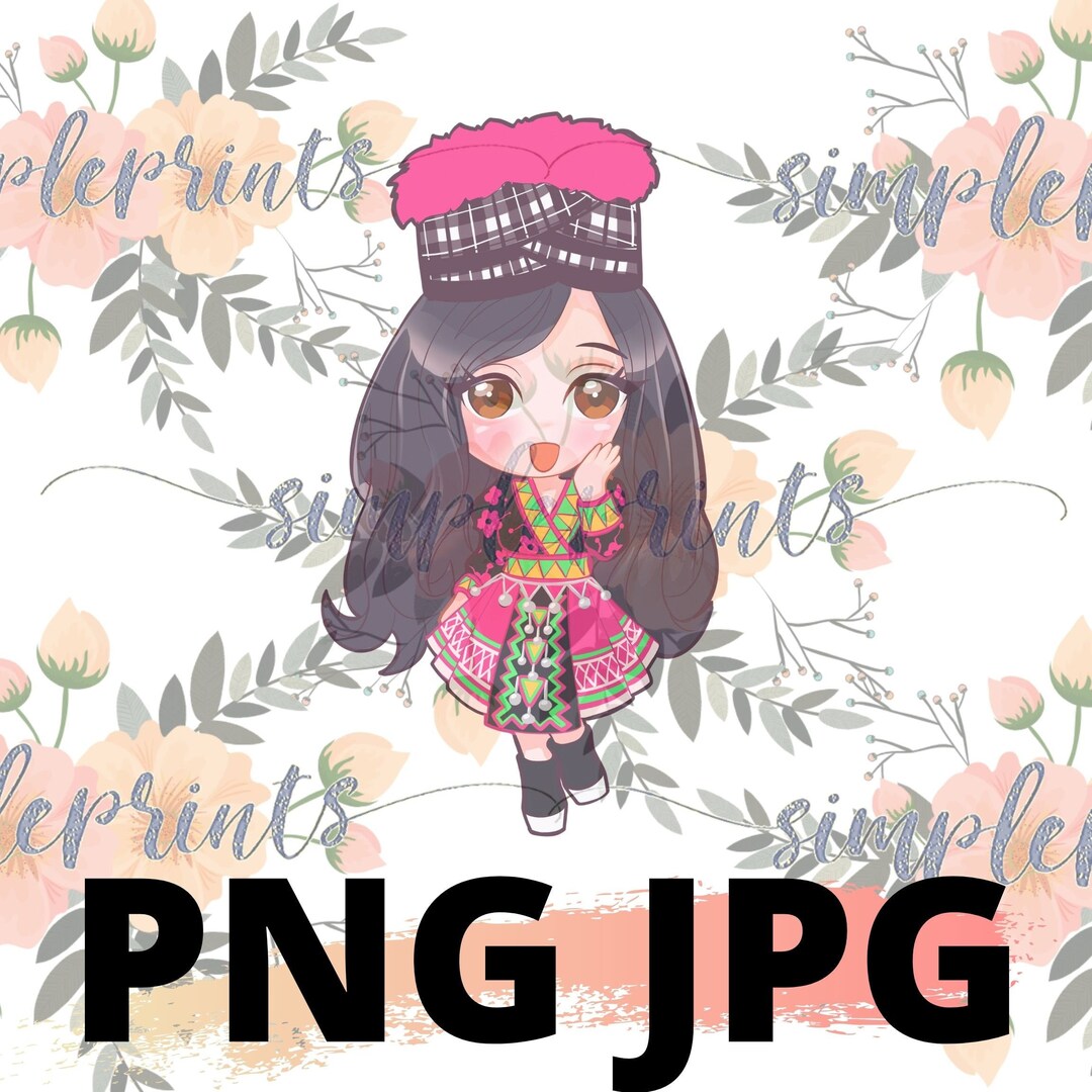 Hmong Design, Hmong Digital, Hmong Print, Hmong Girl 1 - Etsy