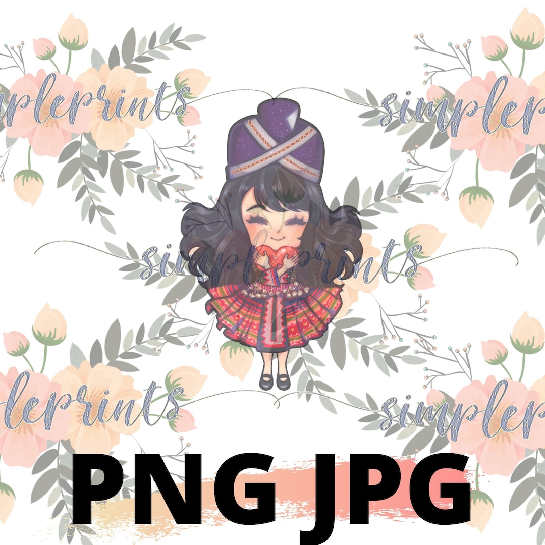 Hmong Design, Hmong Digital, Hmong Print, Hmong Love Set, Girl 2 - Etsy