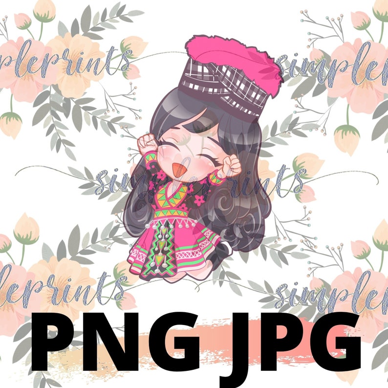 Hmong Design Hmong Digital Hmong Print Hmong Girl 3 - Etsy