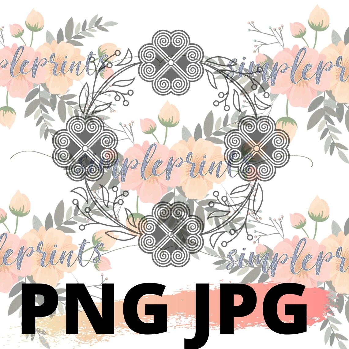 Hmong Design Hmong Digital Hmong Print Hmong Heart Wreath - Etsy