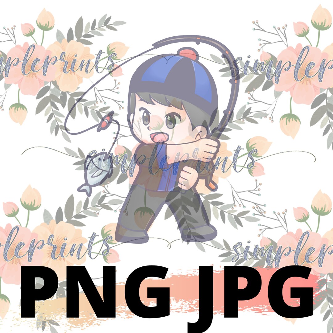 Hmong Design, Hmong Digital, Hmong Print, Hmong Boy Fishing - Etsy